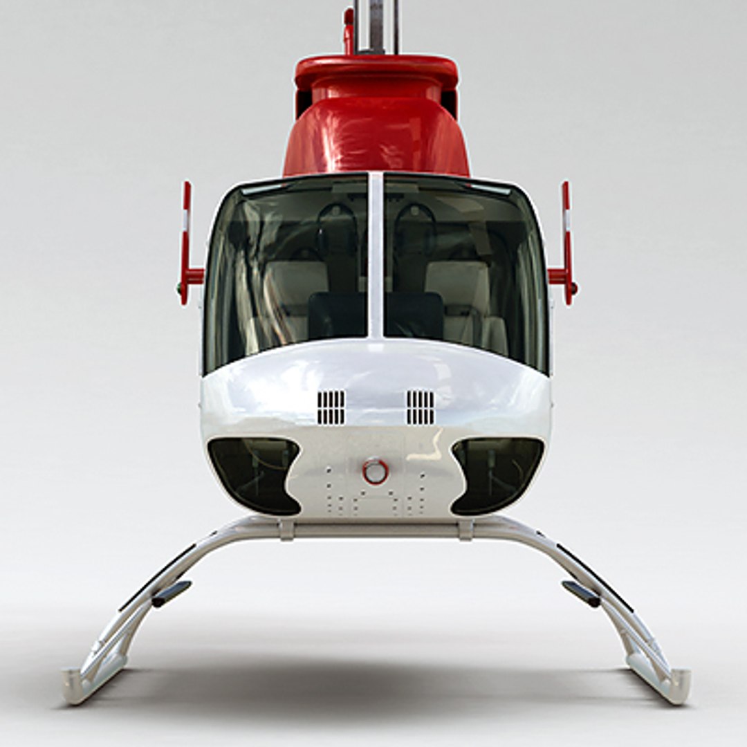 3d ambulance bell 206l interior model
