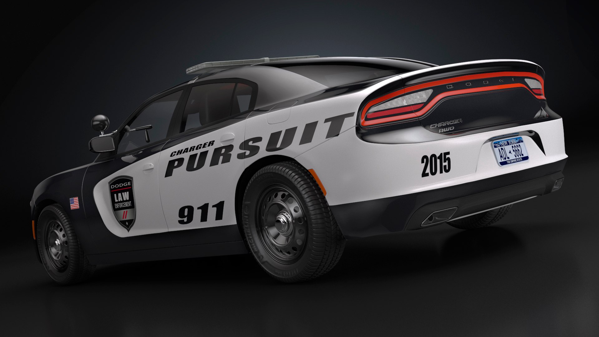 Dodge Charger Pursuit Police Car 2015 model - TurboSquid 2130651