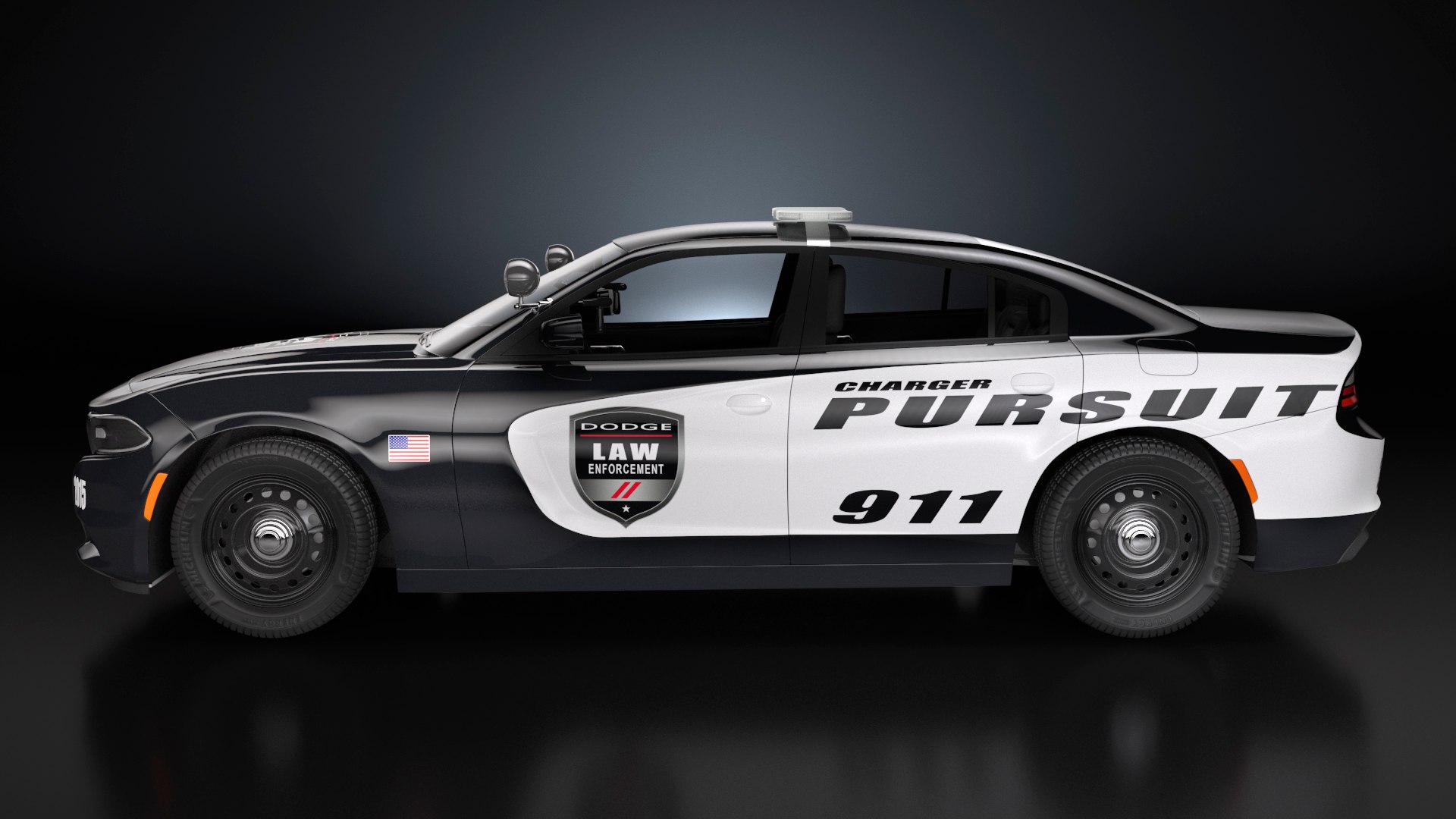 Dodge Charger Pursuit Police Car 2015 model - TurboSquid 2130651