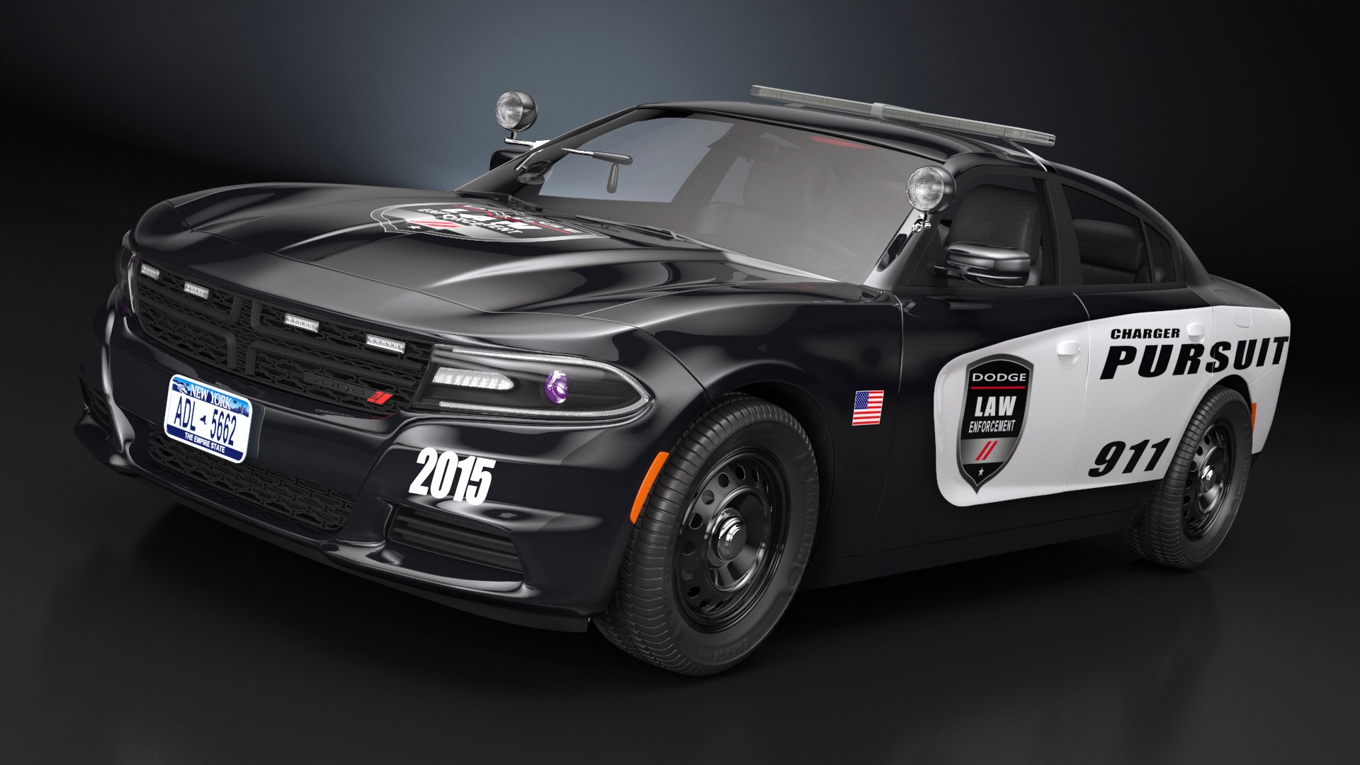 Dodge Charger Pursuit Police Car 2015 model - TurboSquid 2130651