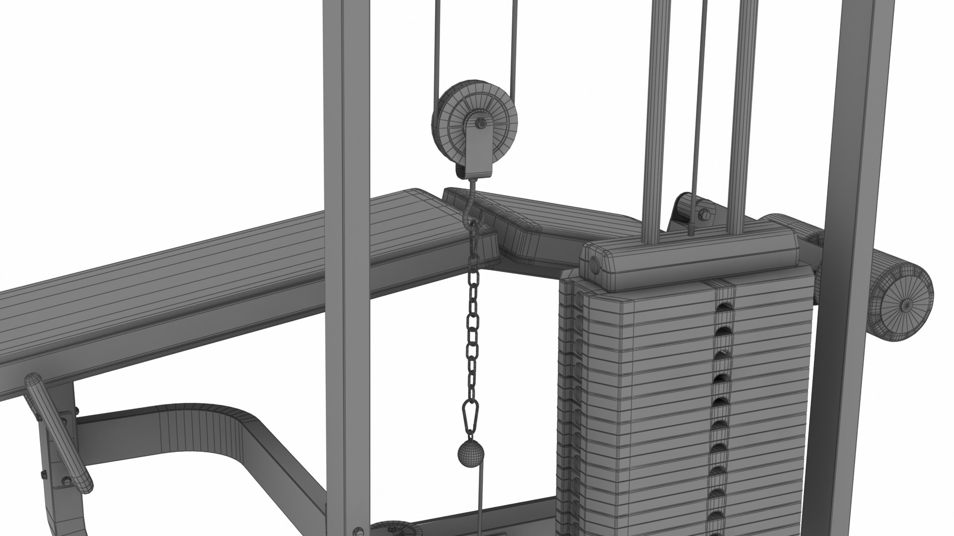 GYM Leg Curl Machine 3D Model - TurboSquid 1927914