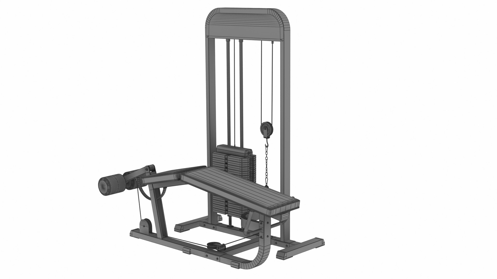 GYM Leg Curl Machine 3D Model - TurboSquid 1927914
