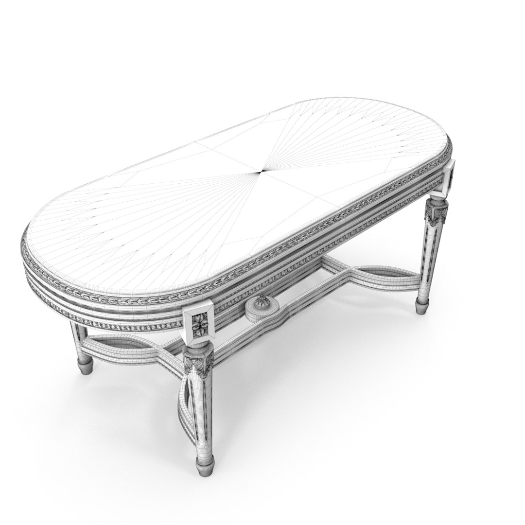Classical Coffee Table 3d Model