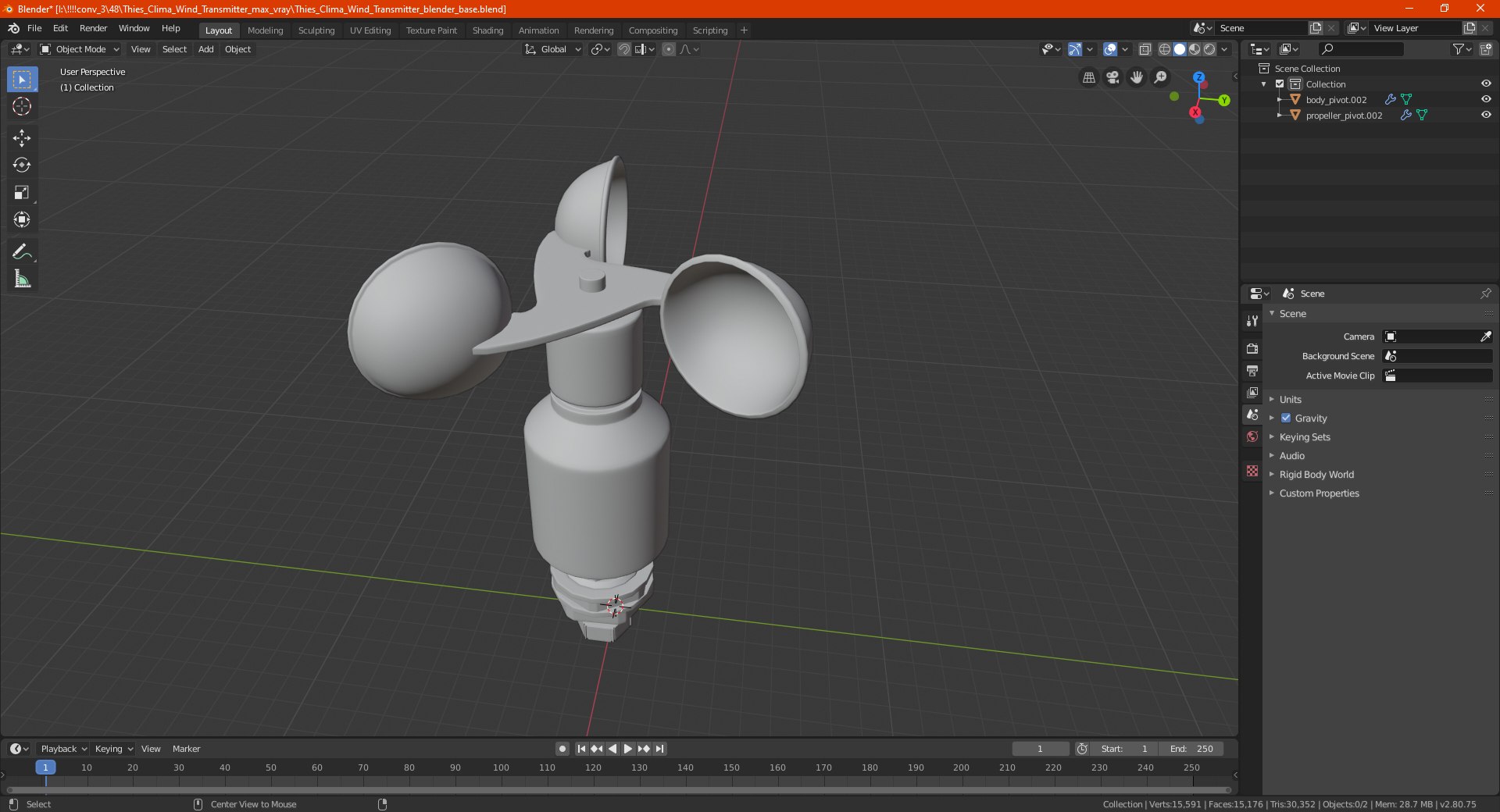 3D model thies clima wind transmitter - TurboSquid 1645923
