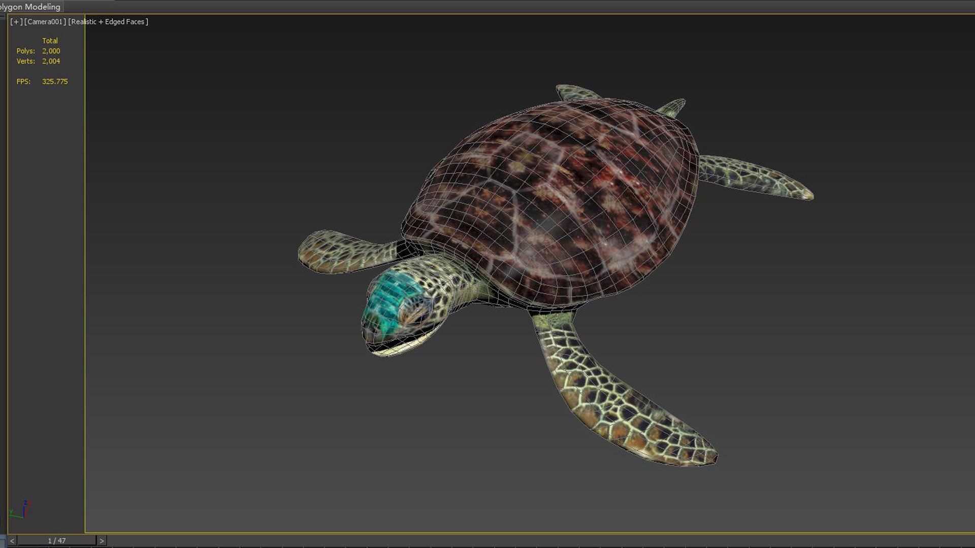 3D Green Sea Turtle Sea Green Pacific Asian Tropical Model - TurboSquid ...