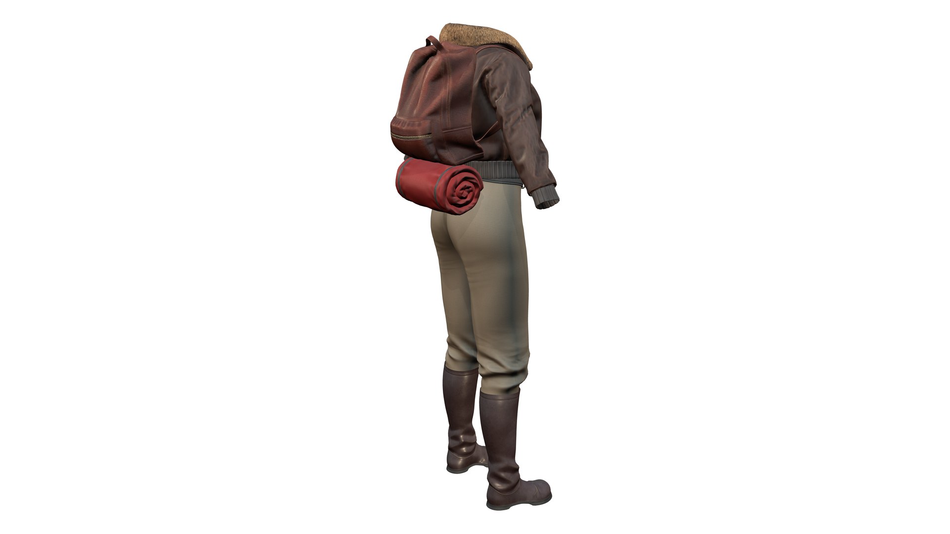 3D Full Explorer Outfit Pants Jacket Backpack Boots - TurboSquid 2074431