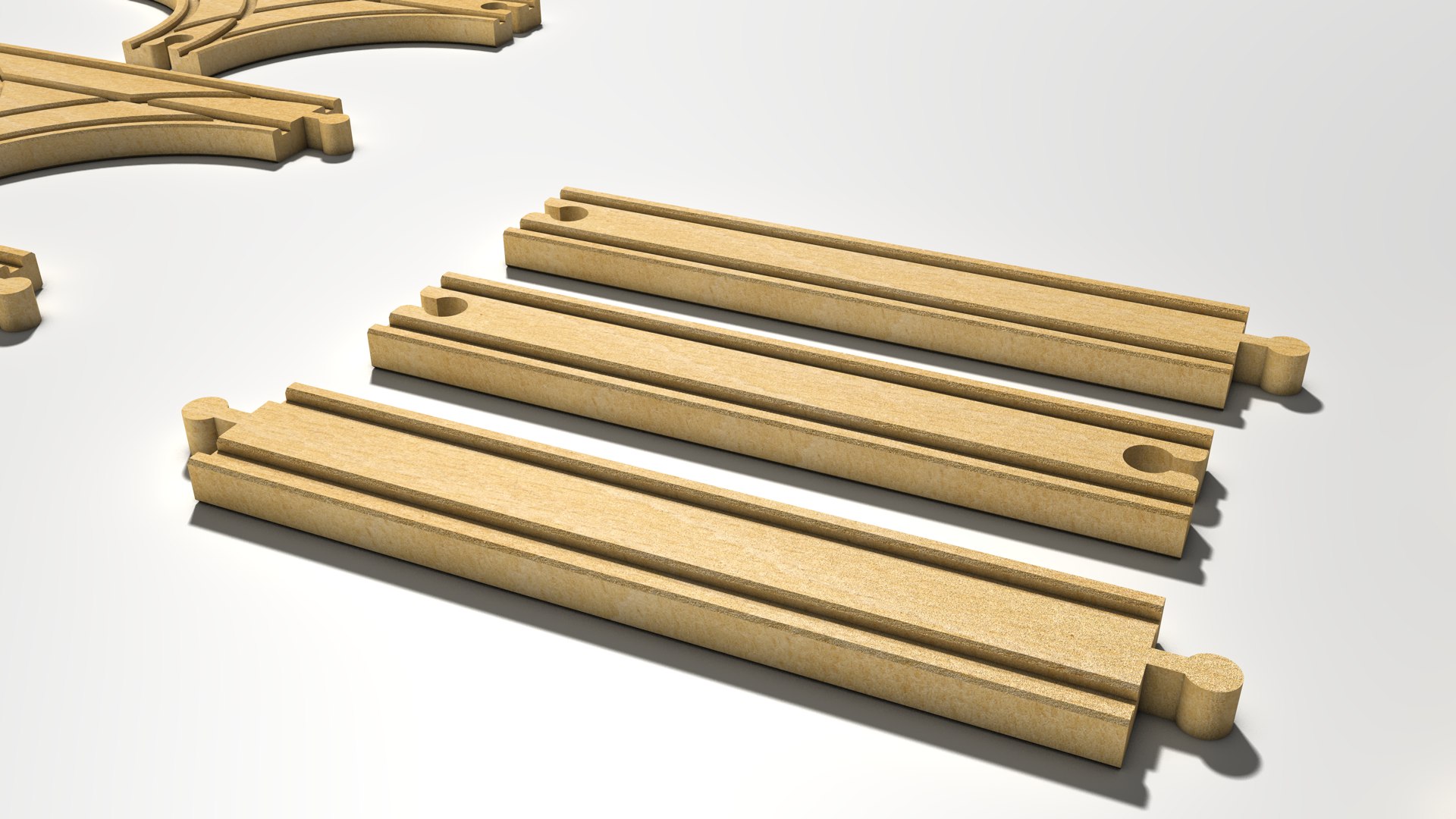 Wooden Rails 3d C4d