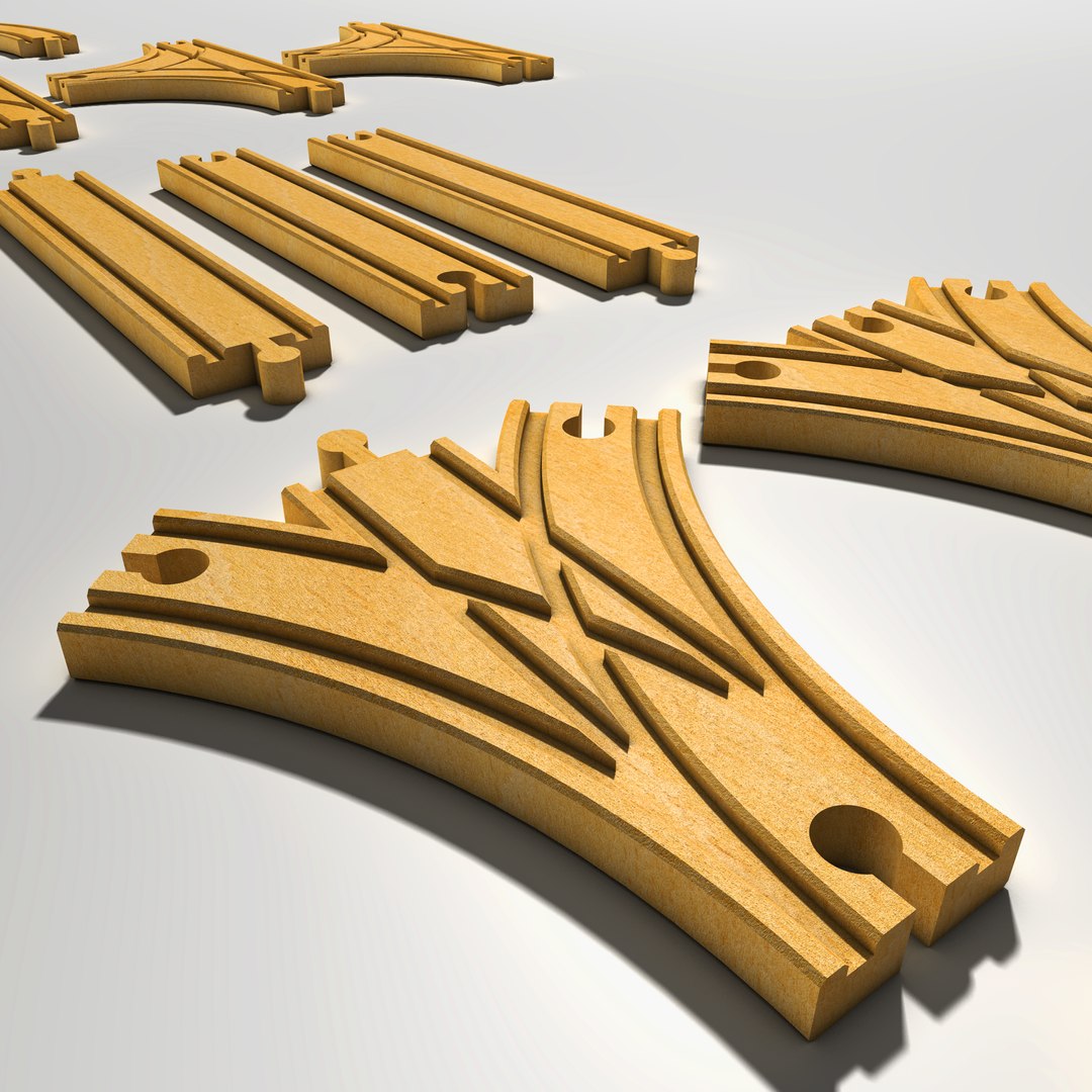 Wooden Rails 3d C4d