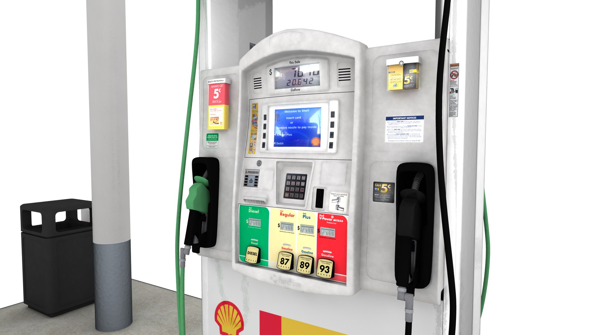 Shell Fuel Dispenser Model - TurboSquid 1438417