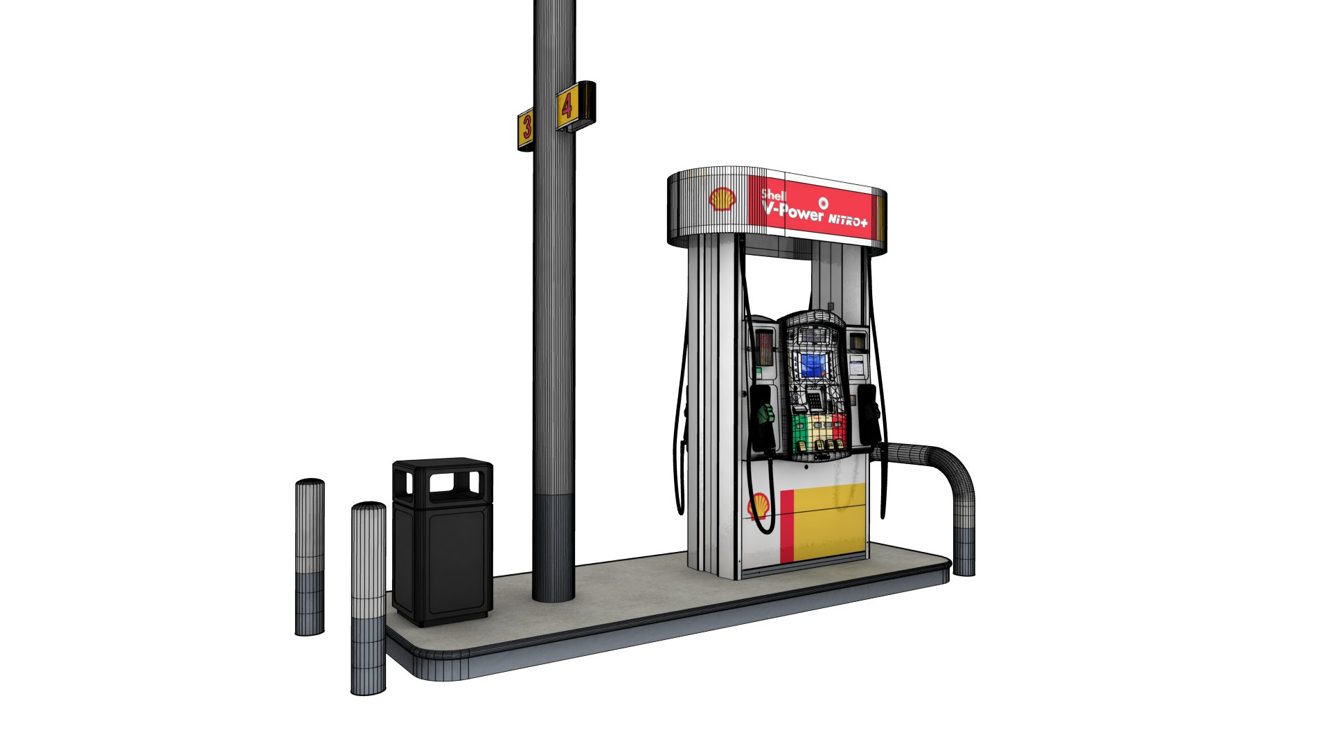 Shell Fuel Dispenser Model - TurboSquid 1438417