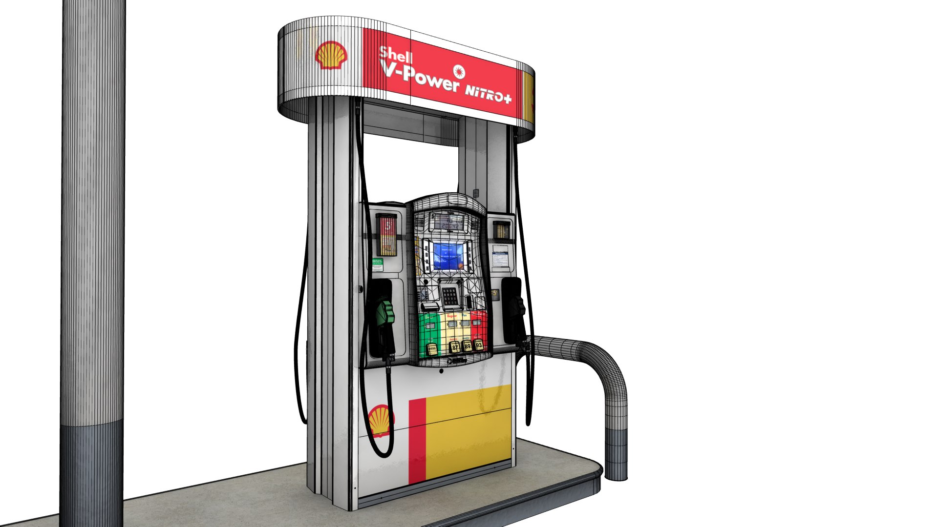 Shell Fuel Dispenser Model - TurboSquid 1438417