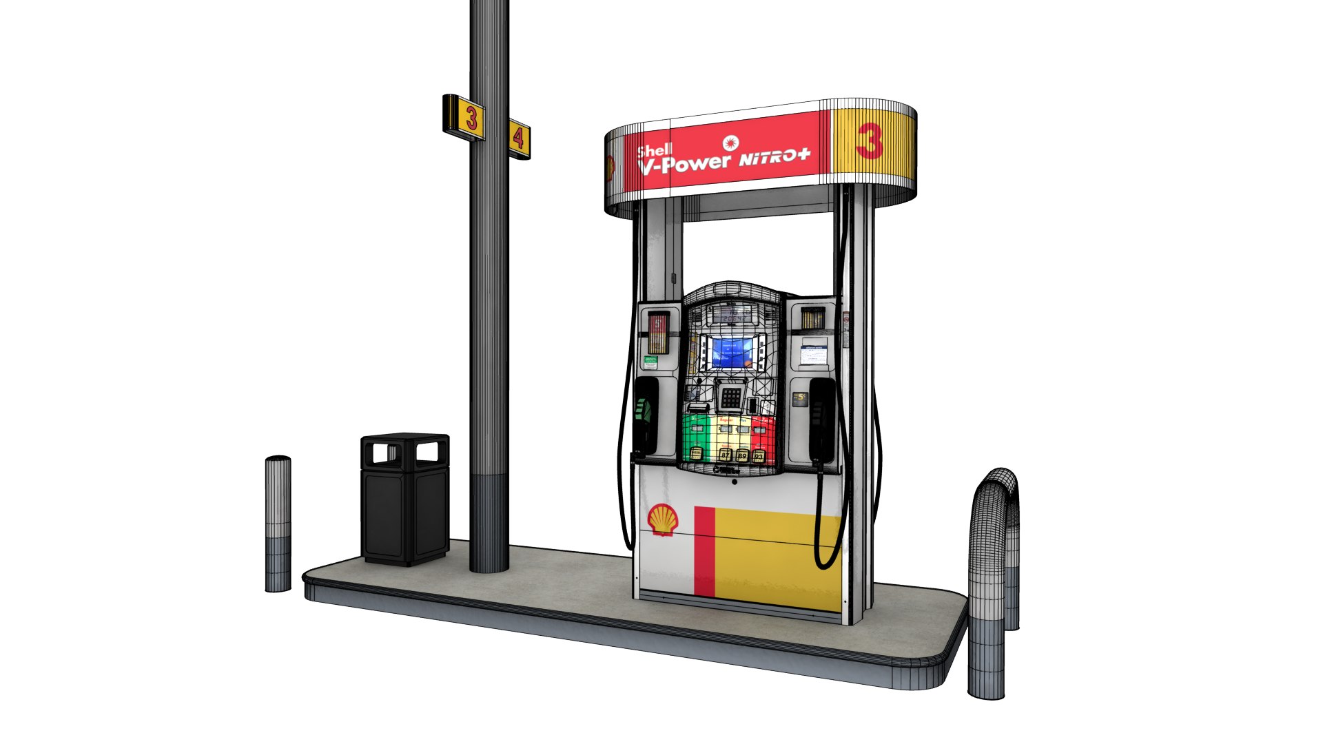 Shell Fuel Dispenser Model - TurboSquid 1438417