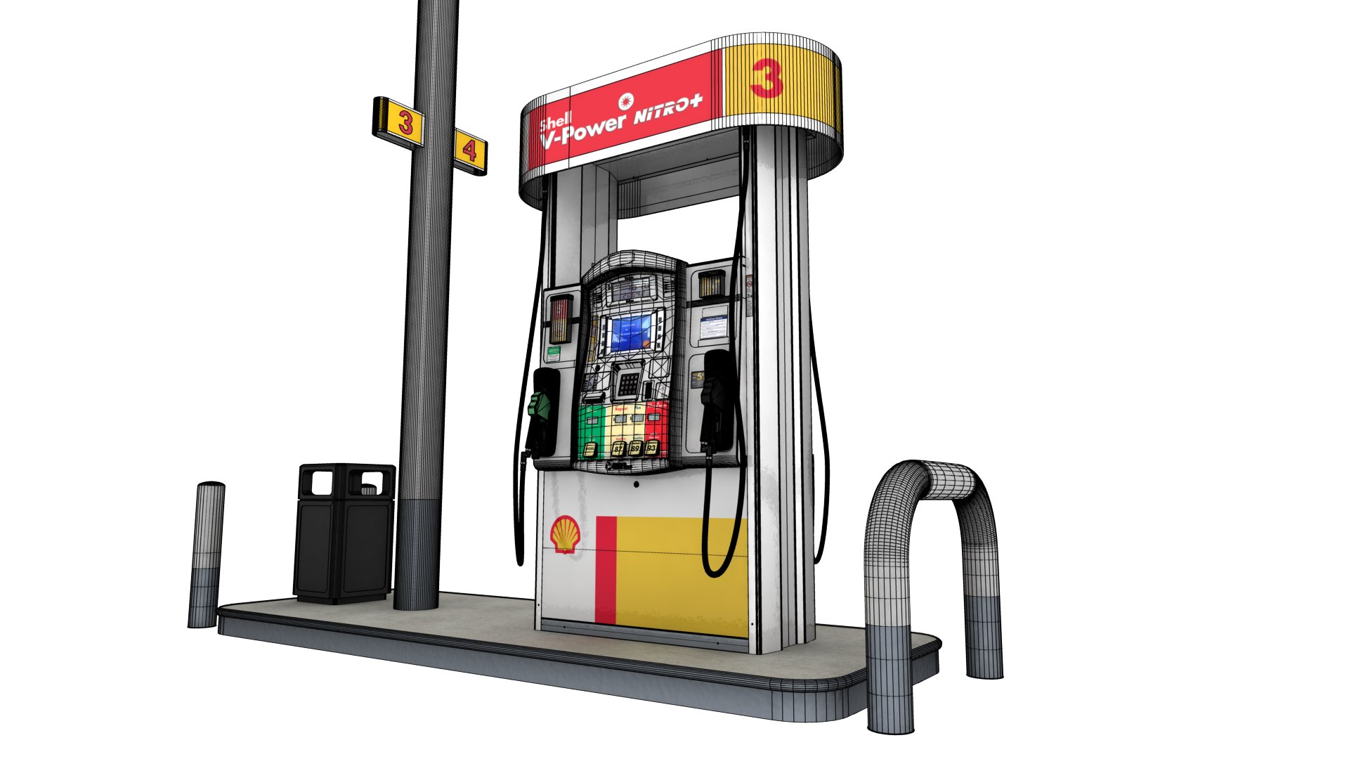 Shell Fuel Dispenser Model - TurboSquid 1438417