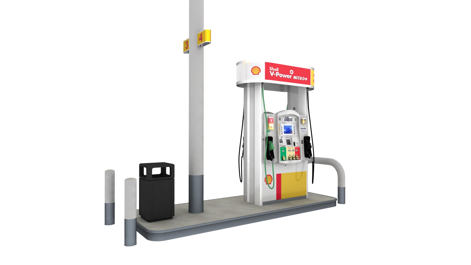 Shell Fuel Dispenser Model - TurboSquid 1438417
