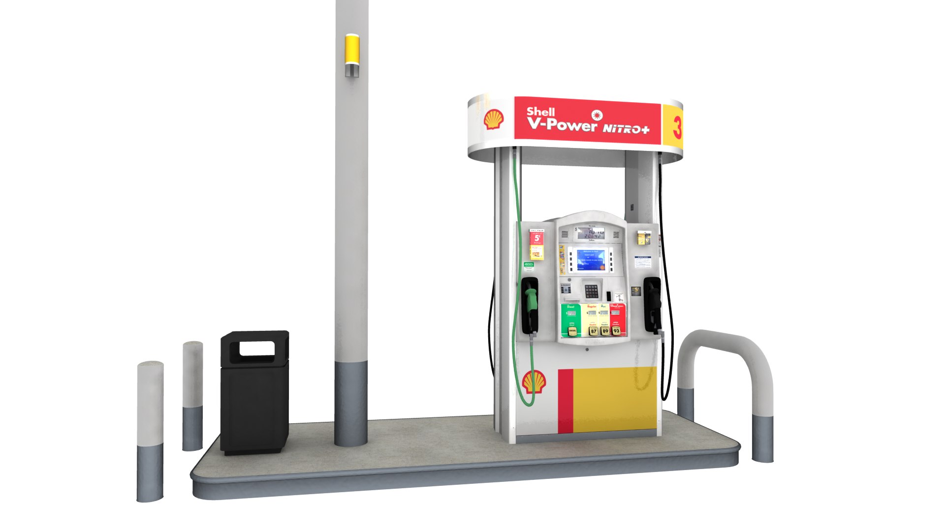 Shell Fuel Dispenser Model - TurboSquid 1438417