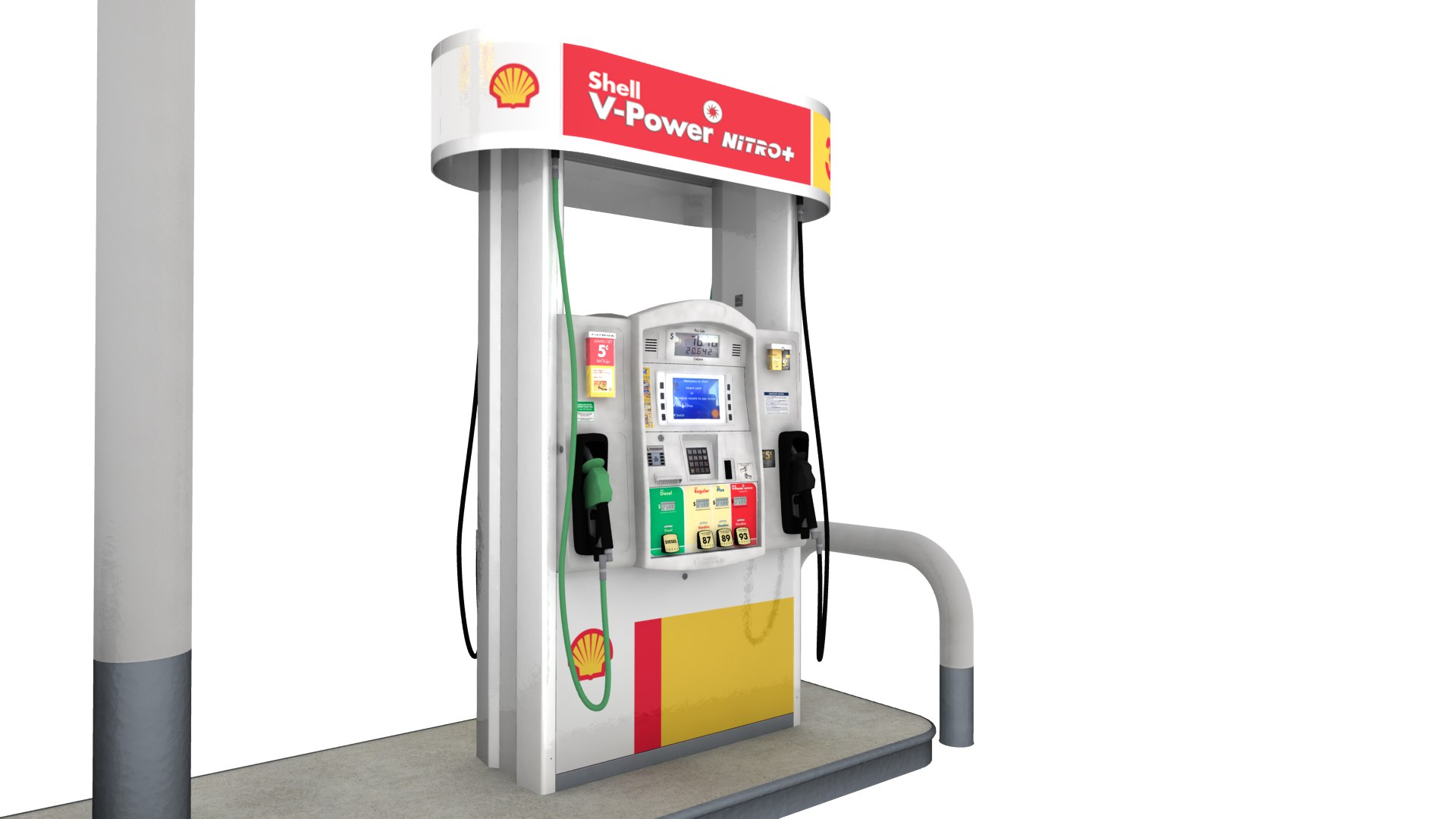Shell Fuel Dispenser Model - TurboSquid 1438417
