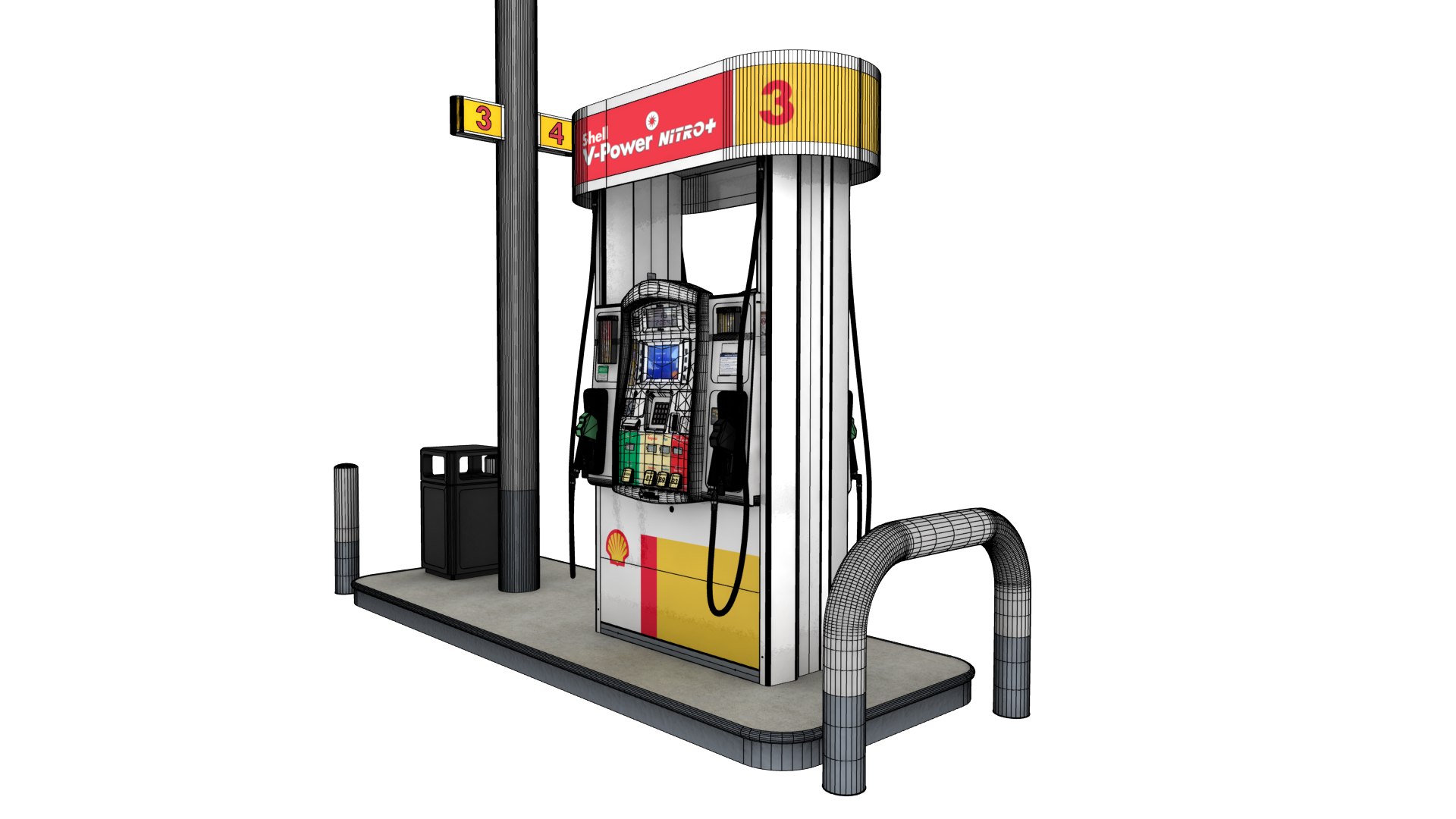 Shell Fuel Dispenser Model - TurboSquid 1438417