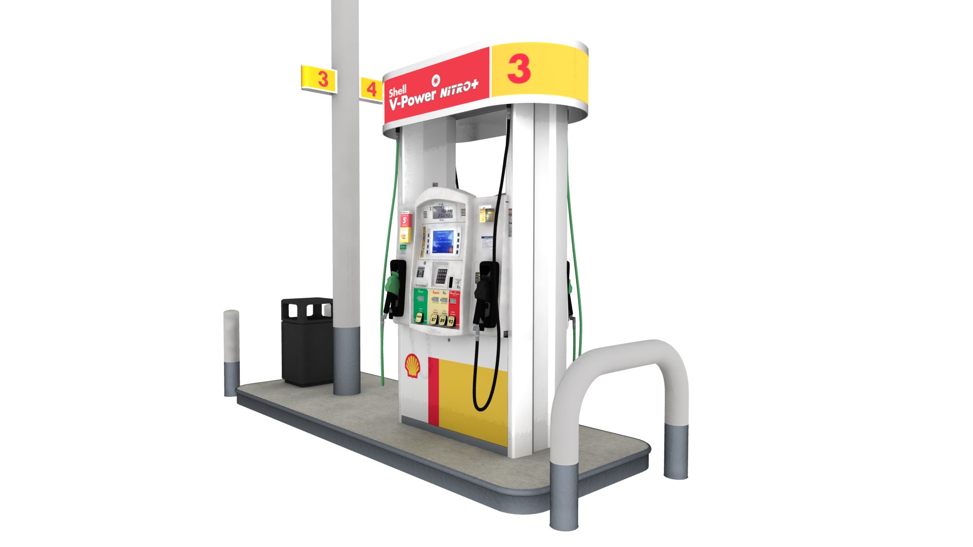 Shell Fuel Dispenser Model - TurboSquid 1438417