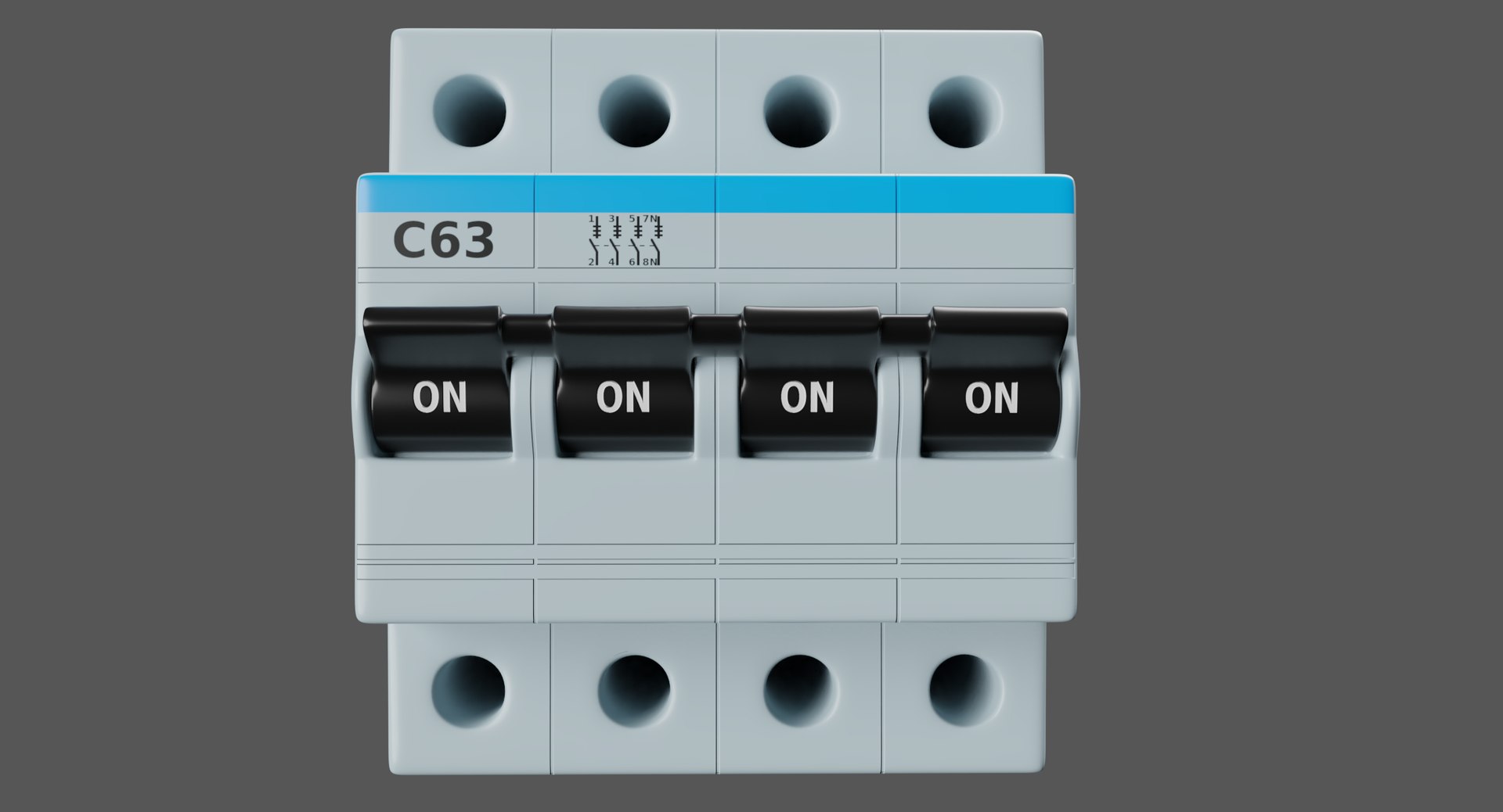 Electric Automatic Switch 63 3D - TurboSquid 1319702