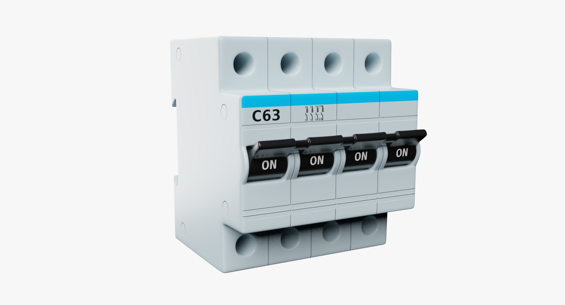 Electric Automatic Switch 63 3D - TurboSquid 1319702