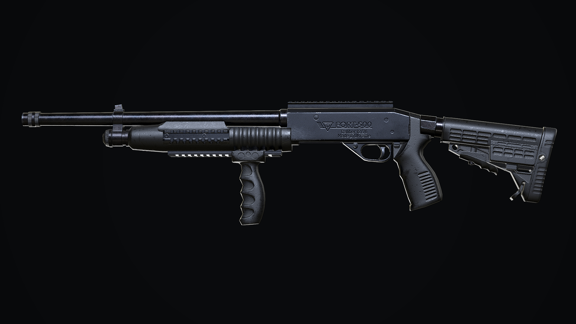 3D gun fort 500 model - TurboSquid 1693298