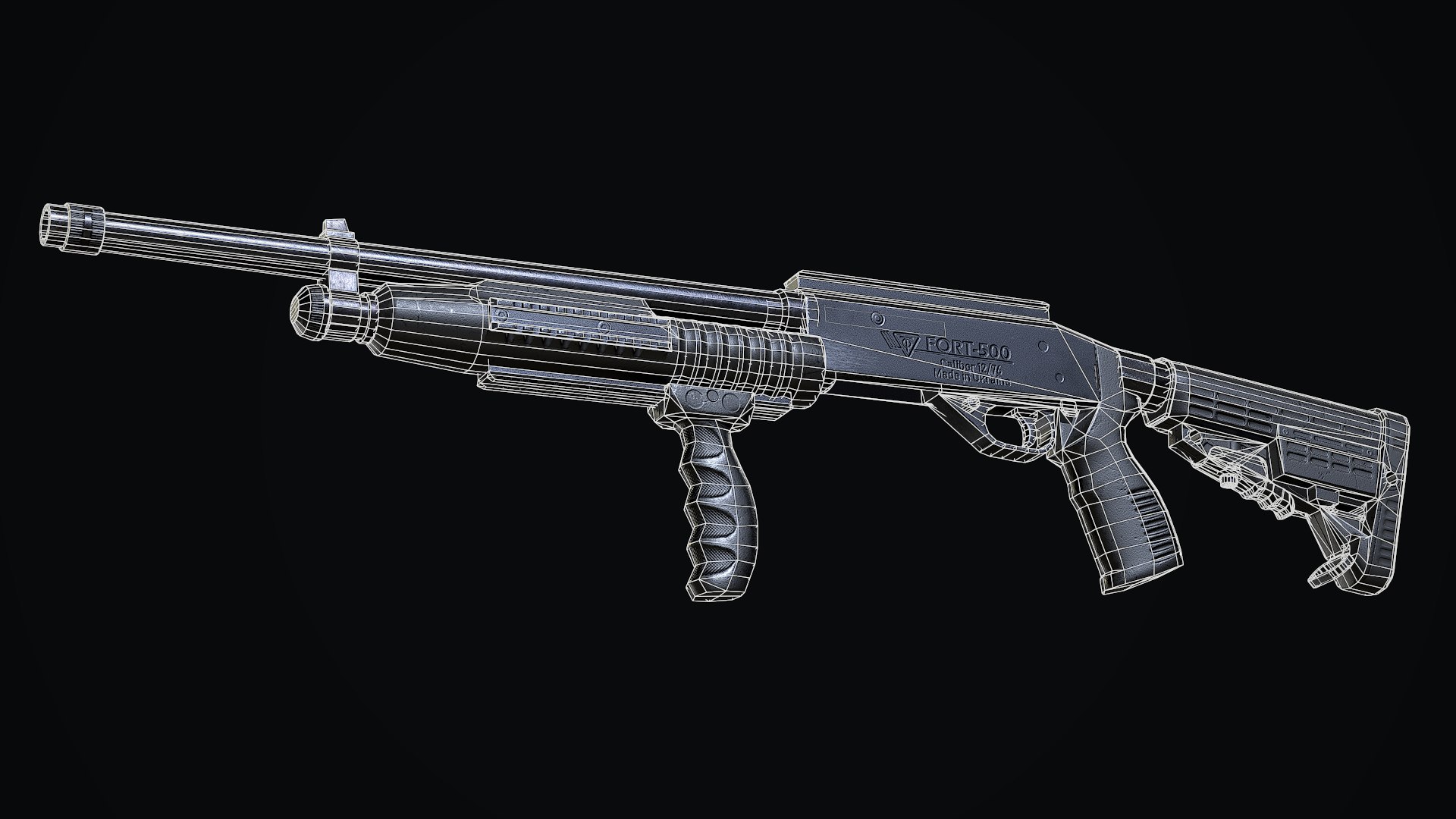 3D Gun Fort 500 Model - TurboSquid 1693298