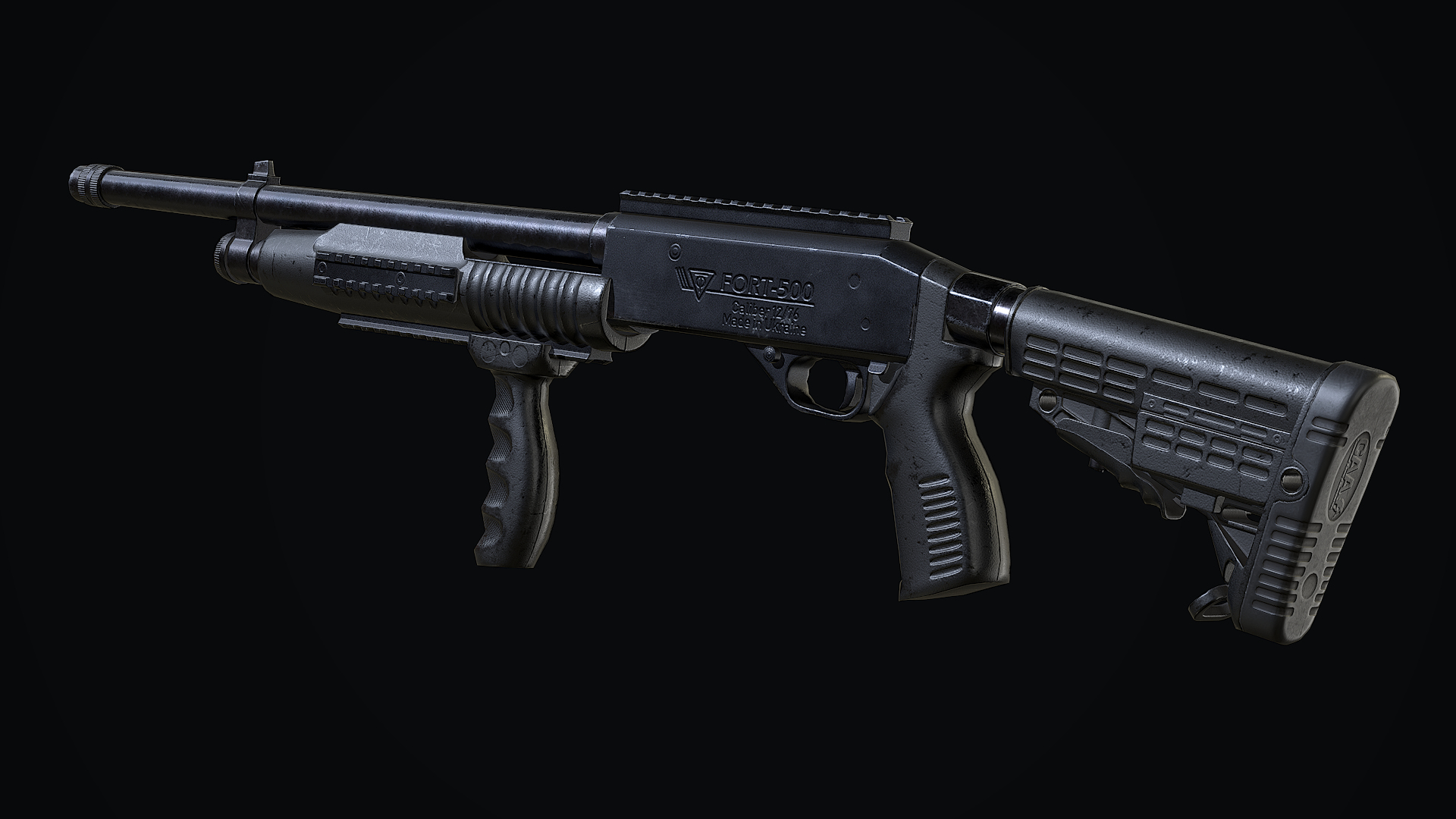 3D gun fort 500 model - TurboSquid 1693298