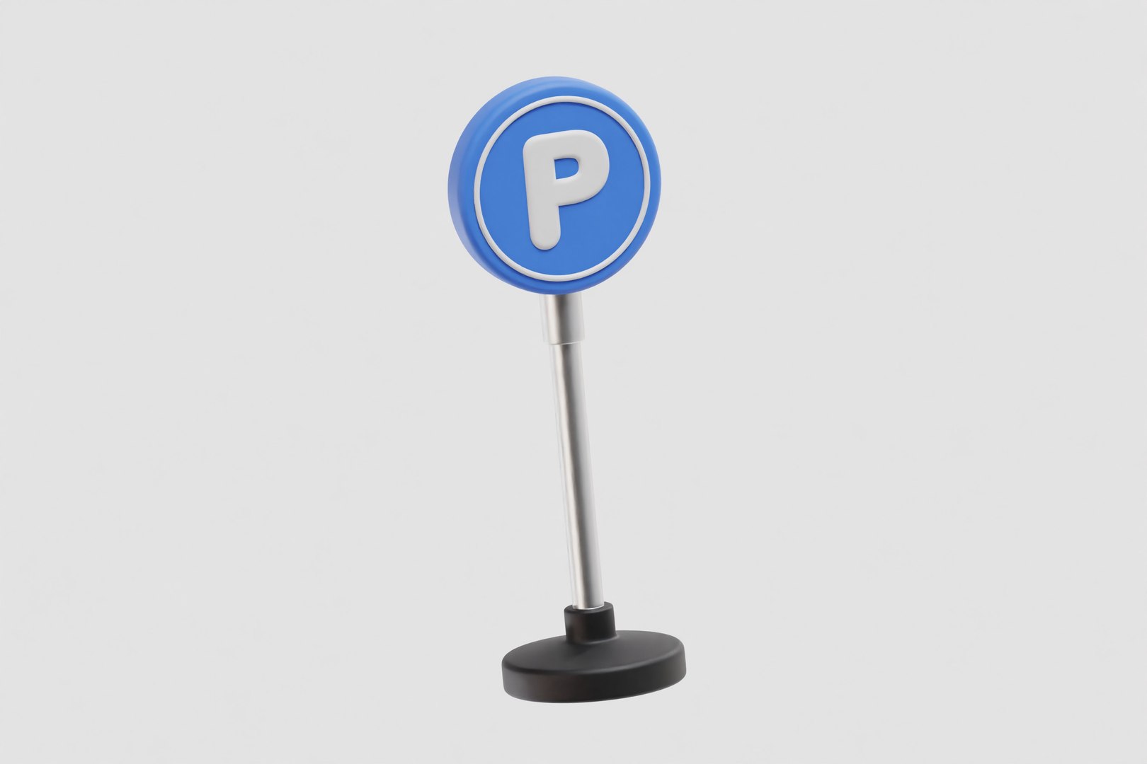 3D Parking Sign Stand - TurboSquid 2460868