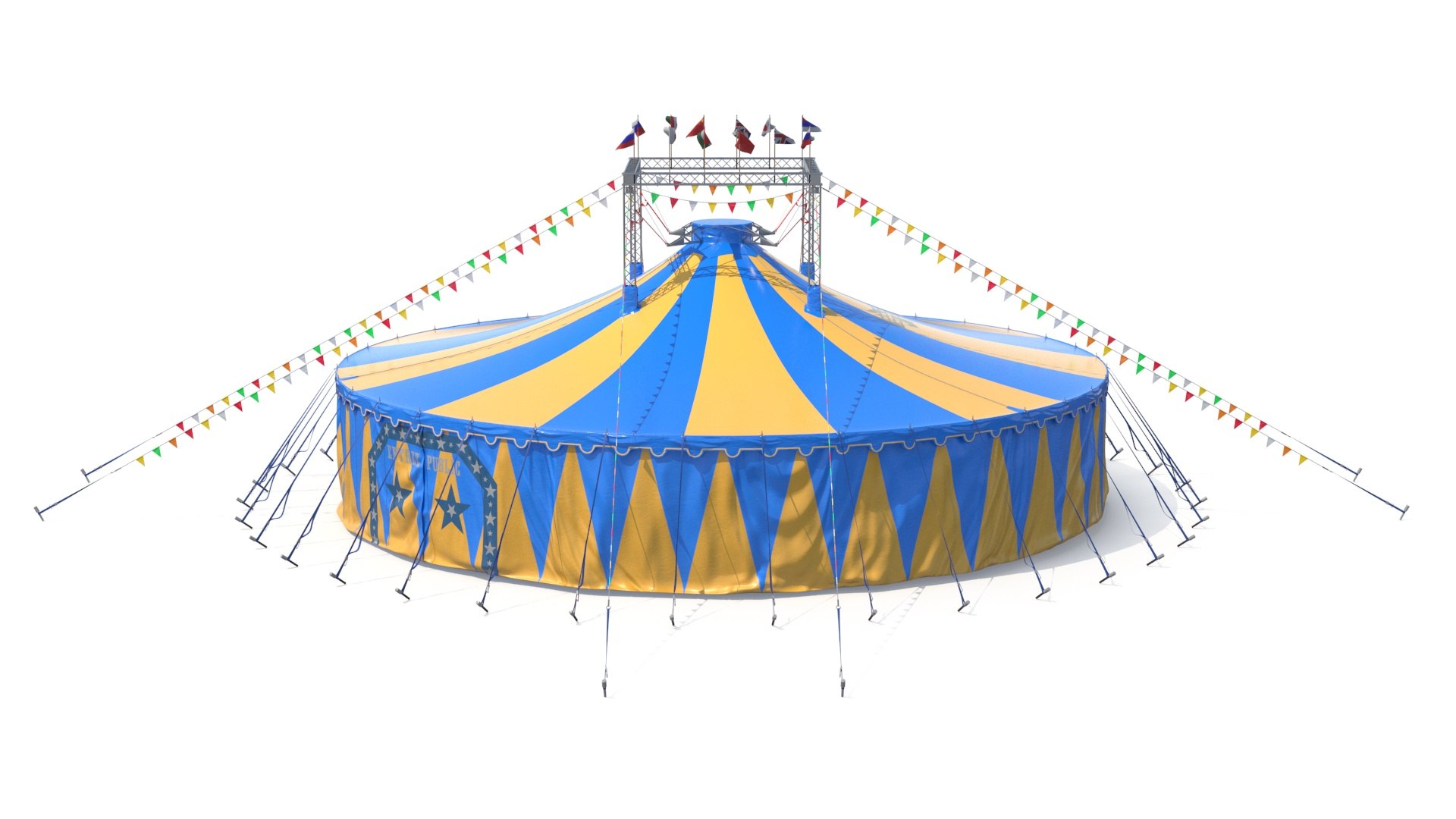 3D Traditional Circus Tent Model - TurboSquid 2295488