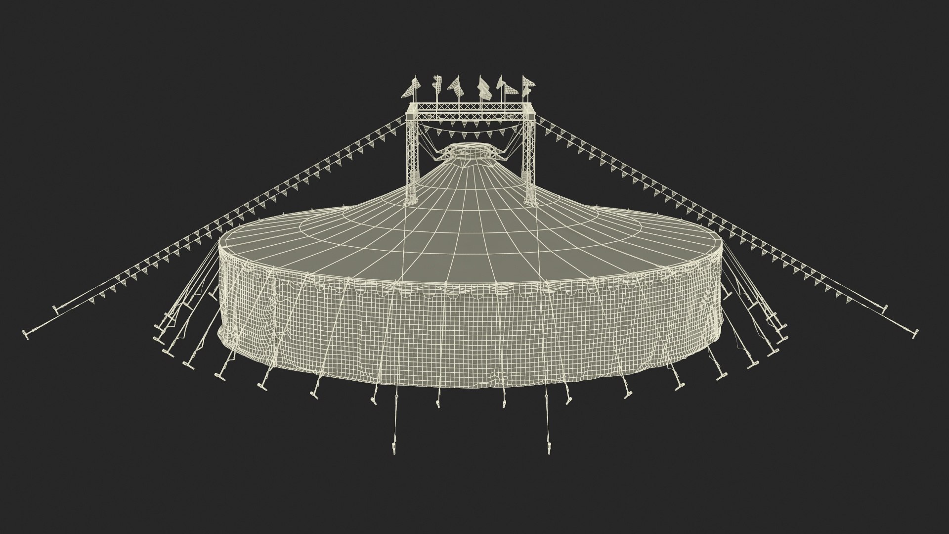 3D Traditional Circus Tent Model - TurboSquid 2295488