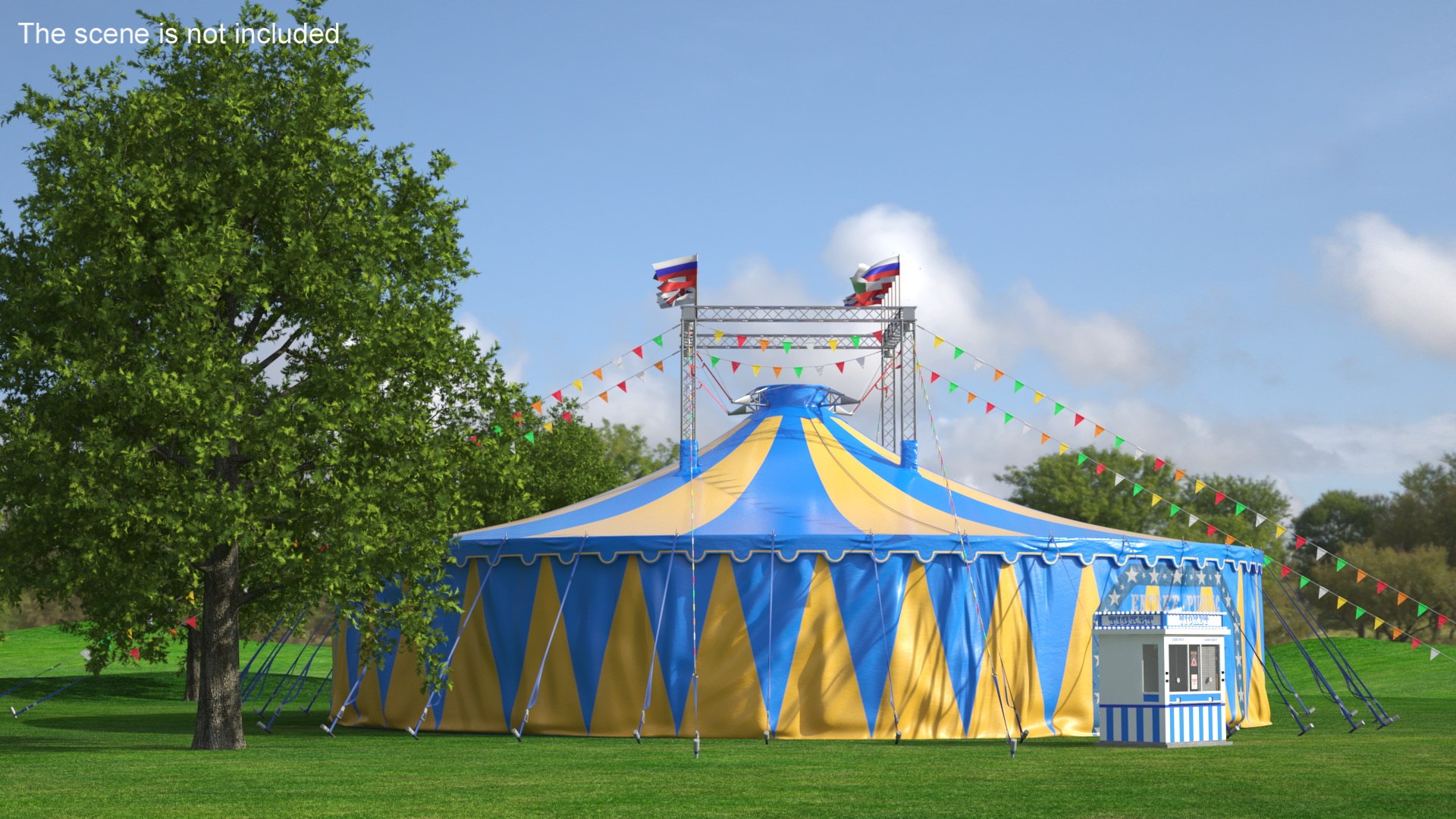 3D Traditional Circus Tent Model - TurboSquid 2295488