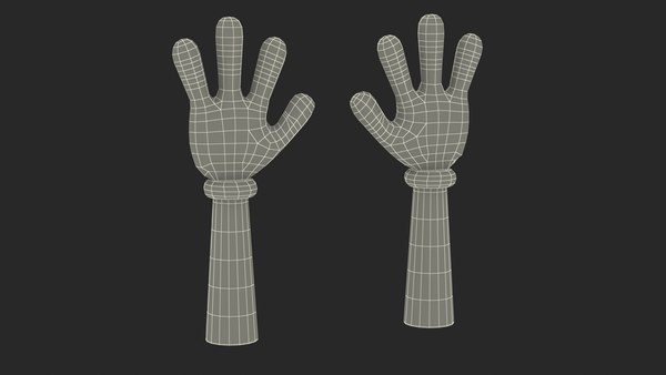 modelo 3d Manos de dibujos animados con guantes - TurboSquid 1981836