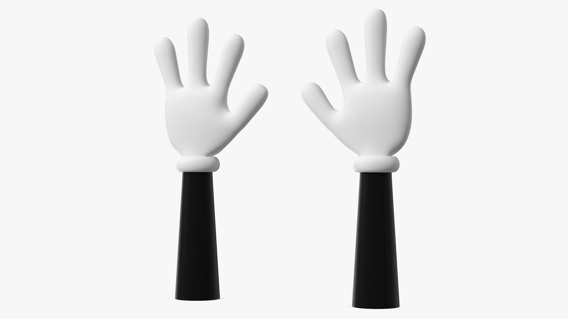 Cartoon Hands Wearing Gloves model - TurboSquid 1981836