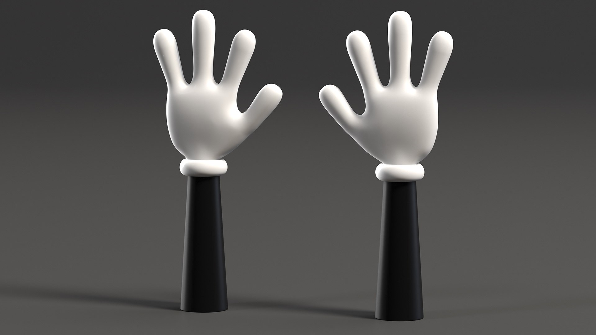 Cartoon Hands Wearing Gloves Model - TurboSquid 1981836