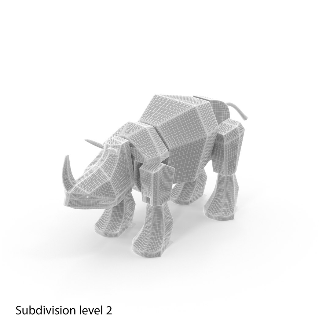 Wooden Toy Rhinoceros 3D Model - TurboSquid 1188809