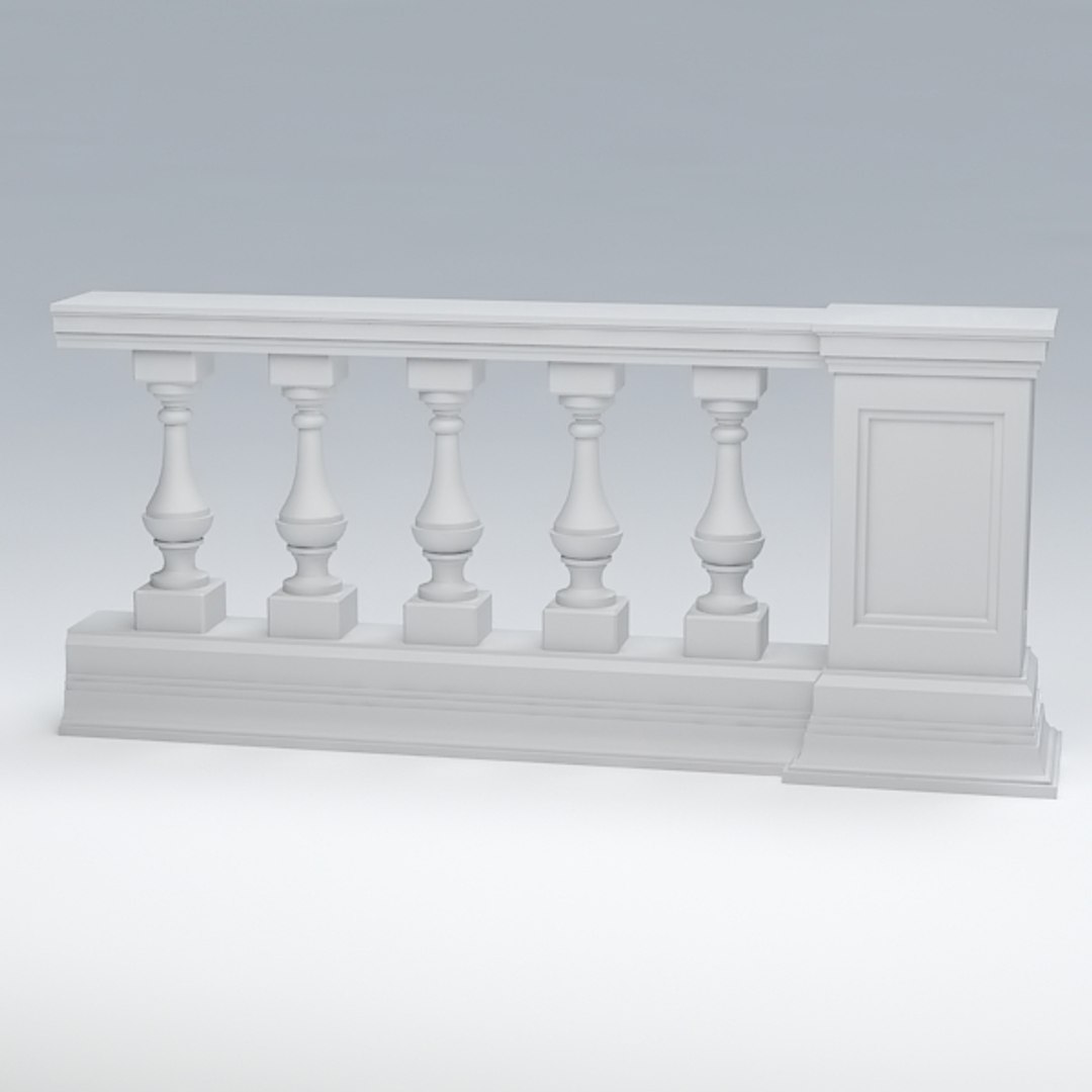 3d balustrade model