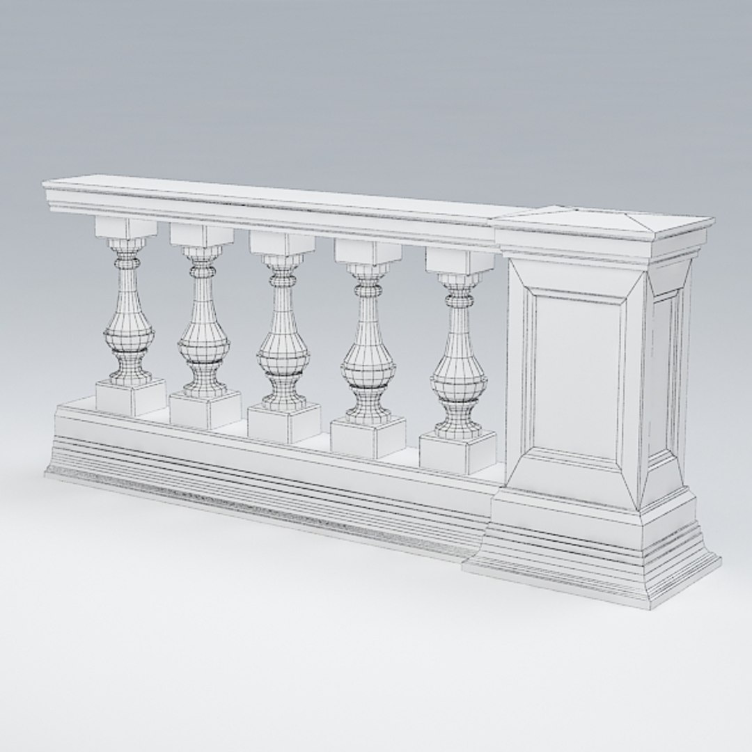 3d balustrade model