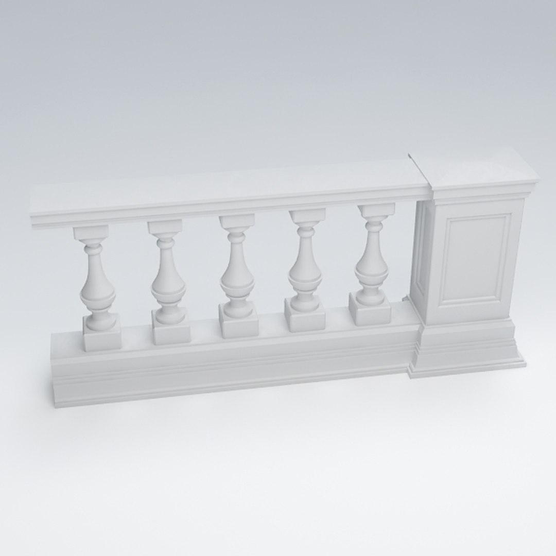 3d balustrade model