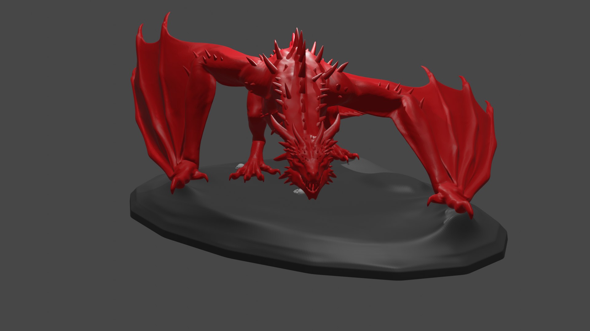 Red Dragon Perched 3D Model - TurboSquid 2359603