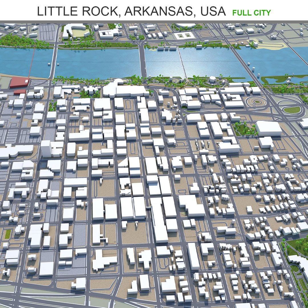 3D Little Rock Arkansas USA model - TurboSquid 1720411