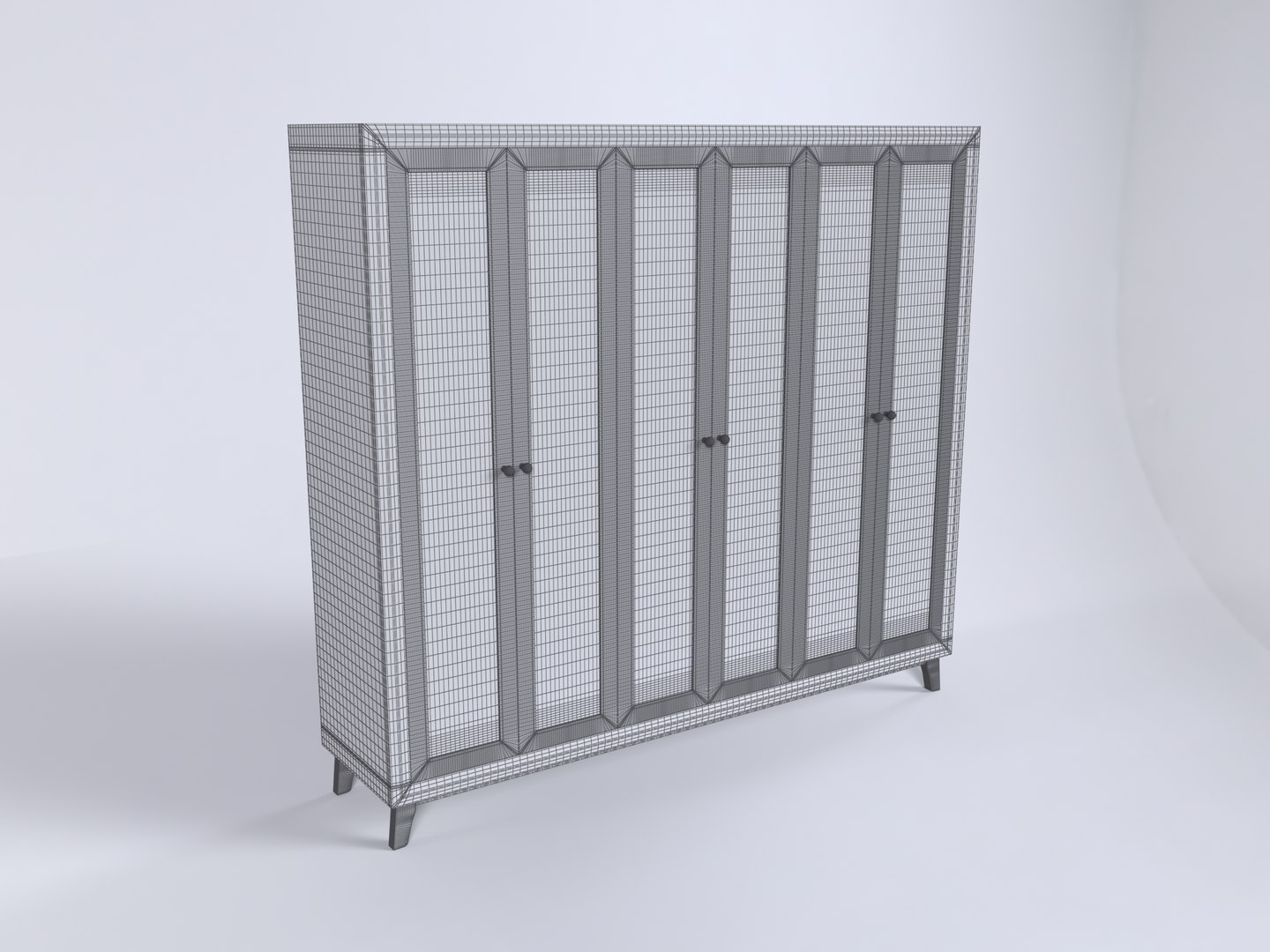 3D Lyra 6-Door Wardrobe HC - TurboSquid 1936595