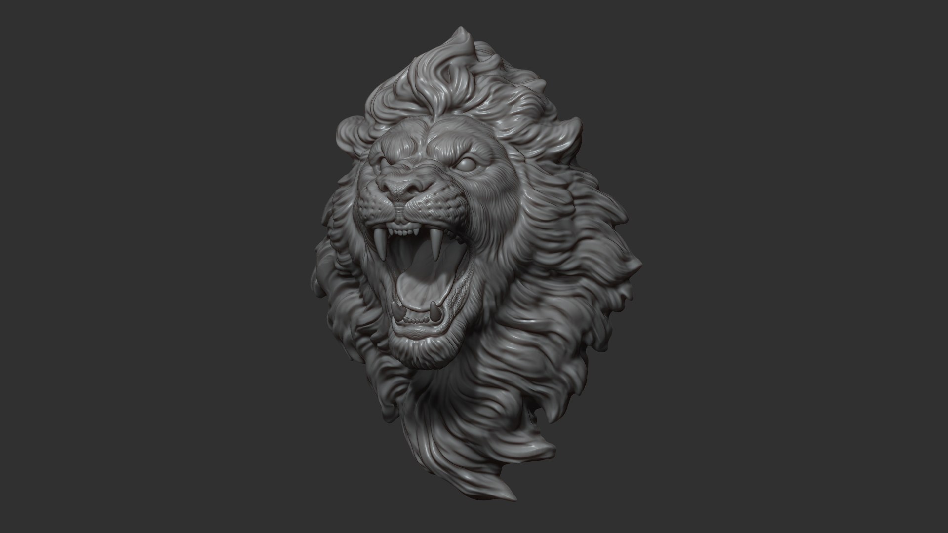 Lion With An Open Mouth 3D - TurboSquid 2188304