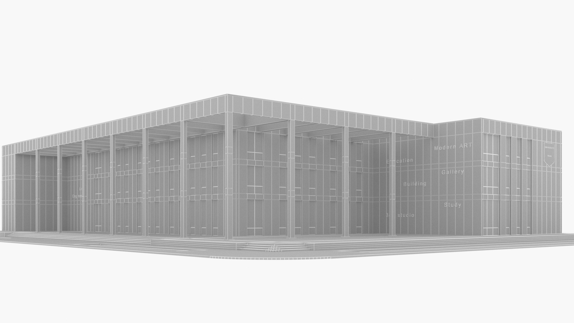 Realistic University 3D Model - TurboSquid 2309178