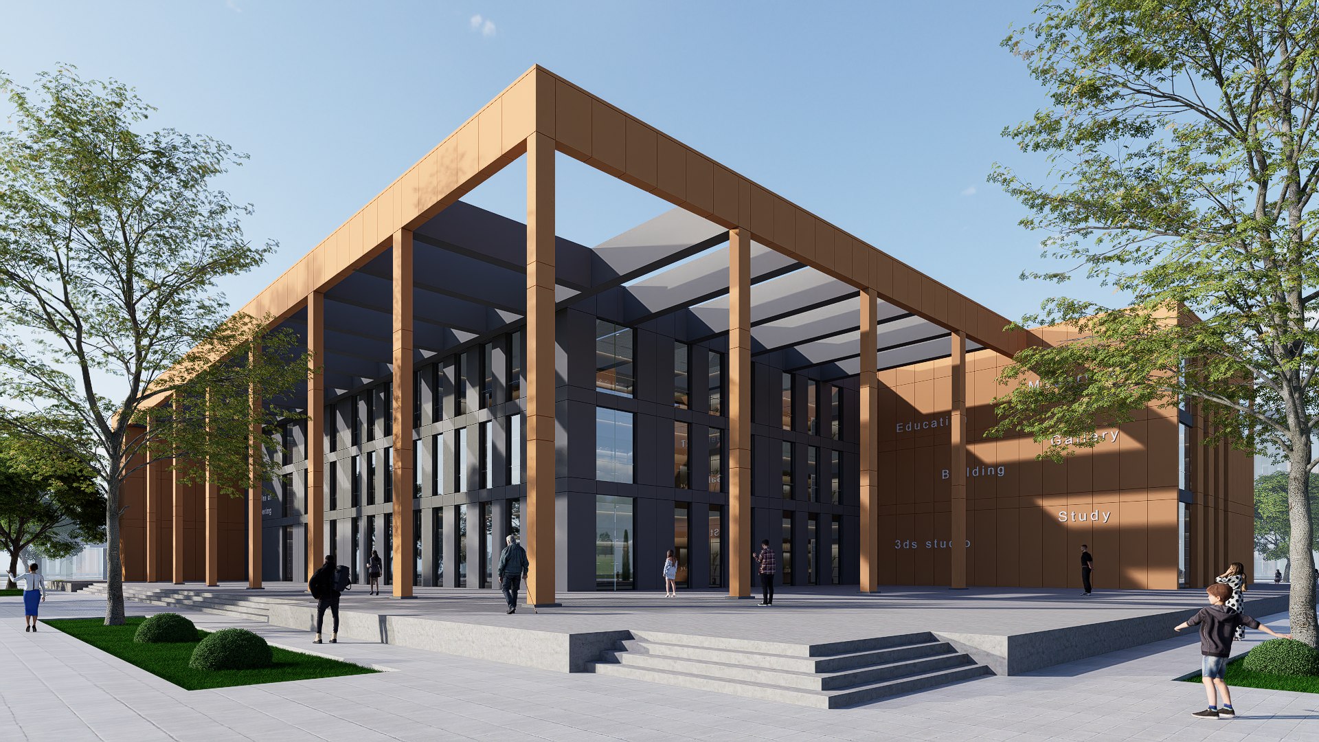 Realistic University 3D Model - TurboSquid 2309178