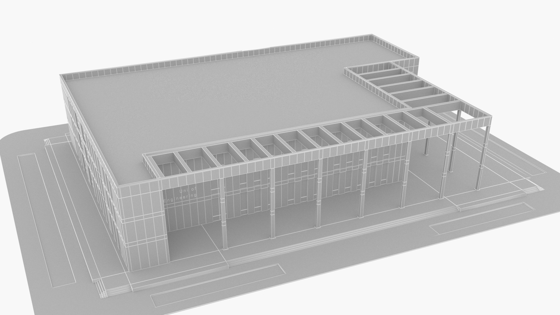 Realistic University 3D Model - TurboSquid 2309178