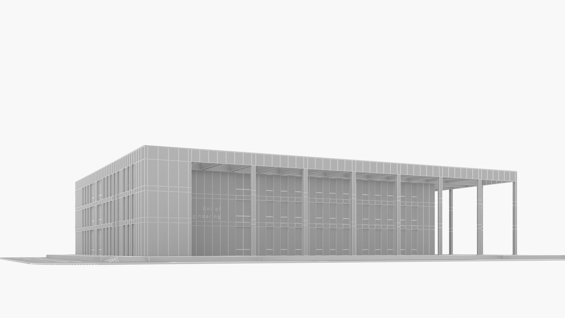 Realistic University 3D Model - TurboSquid 2309178