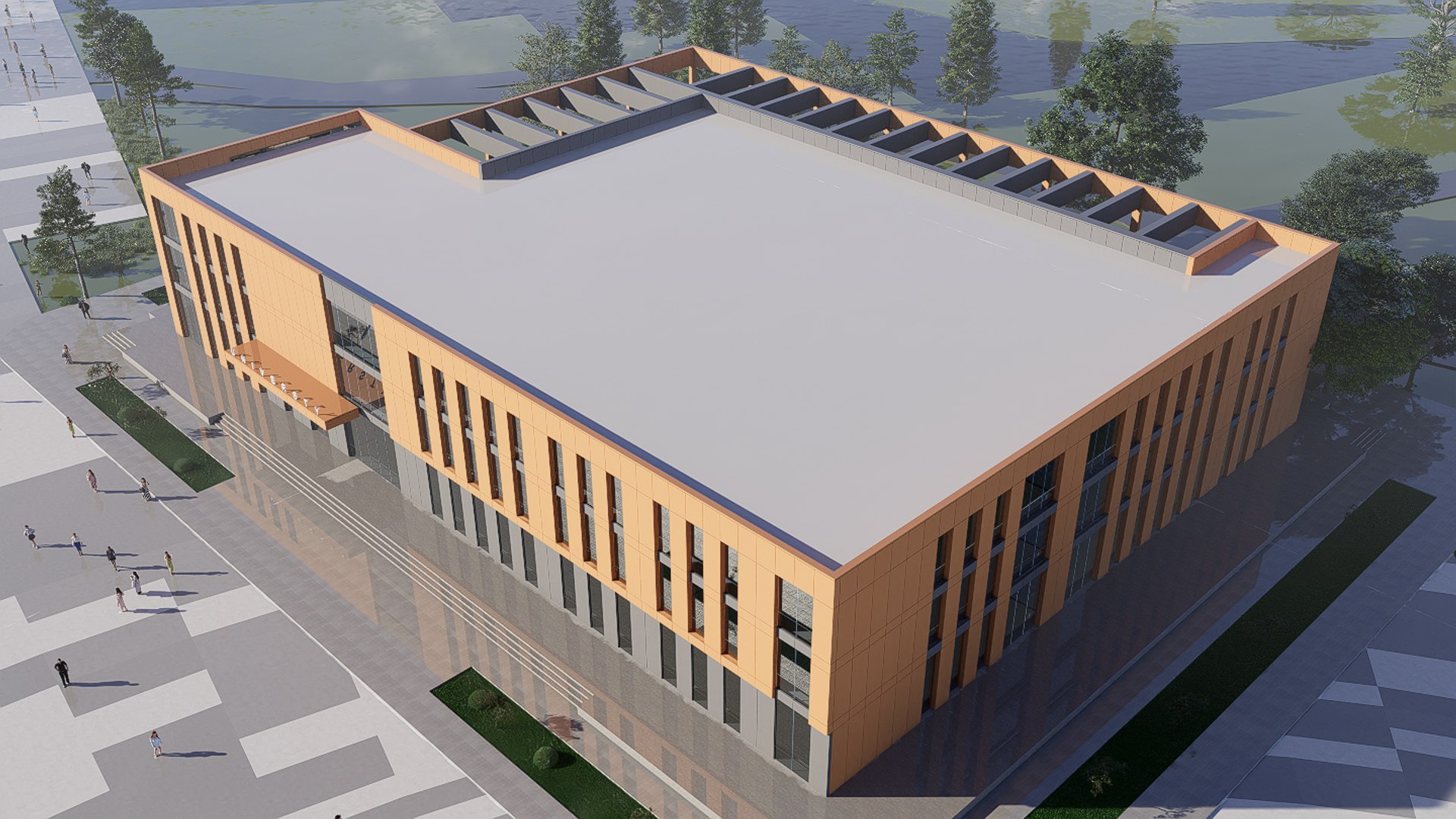 Realistic University 3D Model - TurboSquid 2309178