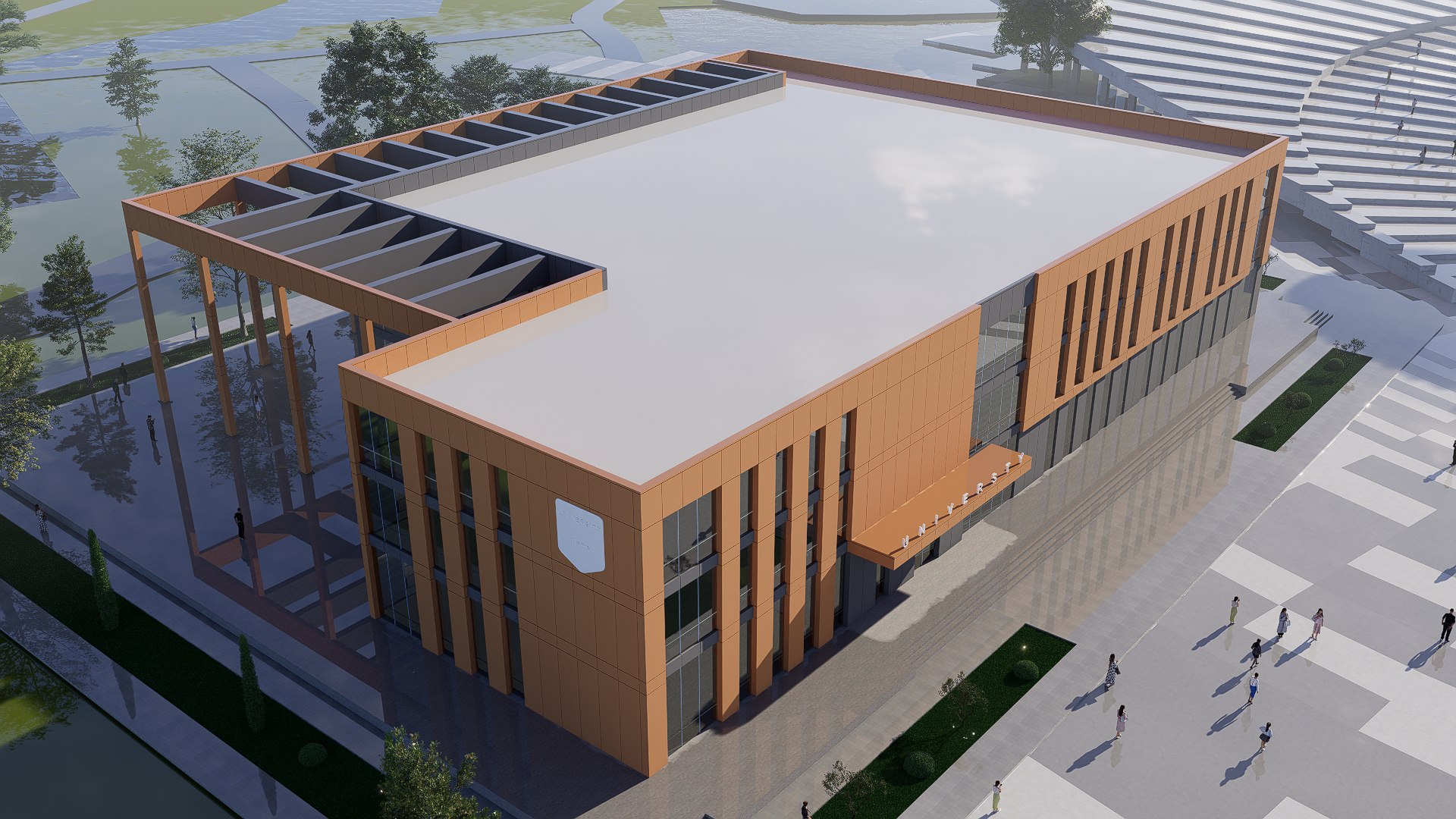 Realistic University 3D Model - TurboSquid 2309178