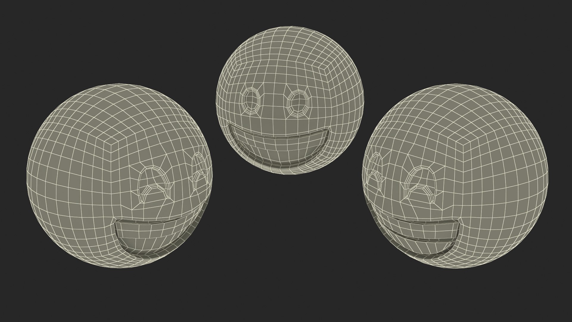 3D Model Set Of Smiling Emoji Balls - TurboSquid 2203762