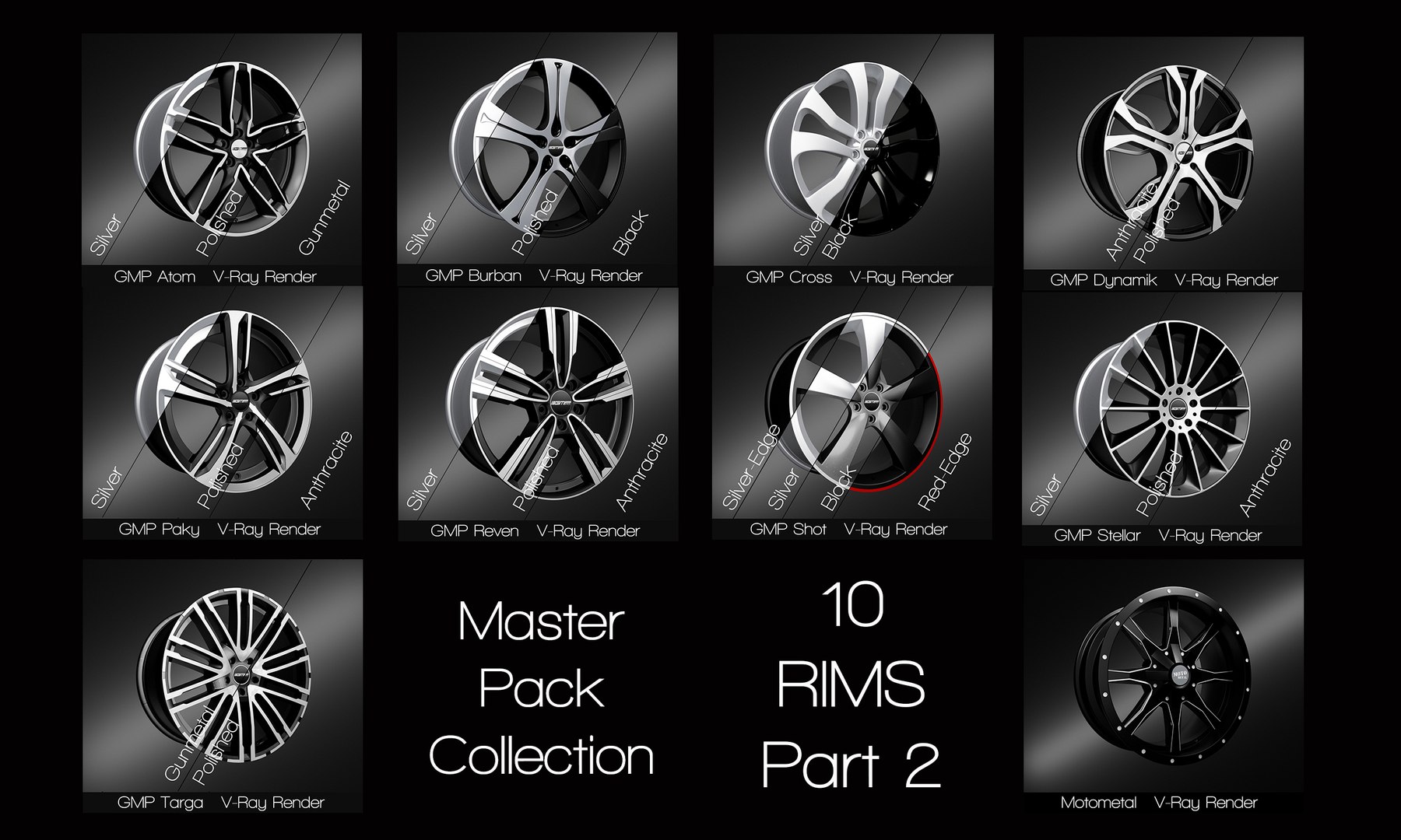3D rims master pack part2 - TurboSquid 1383638